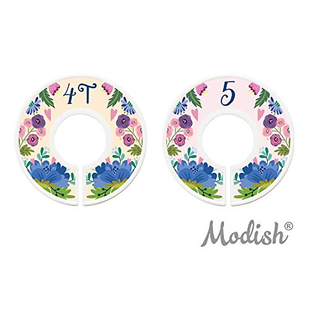 Modish Labels Toddler Clothes Size Dividers, Child Closet Organizers, Size Dividers, Closet Organizer, Closet Dividers, Clothes Organizer, Girl, Boho, Nordic, Flowers (Toddler/Child)