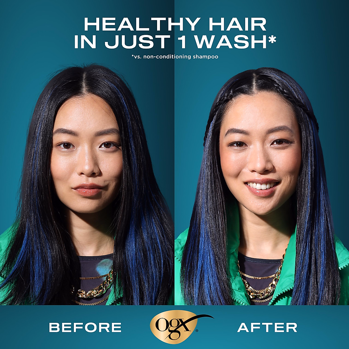 OGX Renewing Argan Oil of Morocco Conditioner, 25.4 fl. oz - Repair Conditioner for Dry, Damaged Hair, Paraben-Free, Sulfate-Free Surfactants, Strengthen & Repair with LipiPro Shield Technology