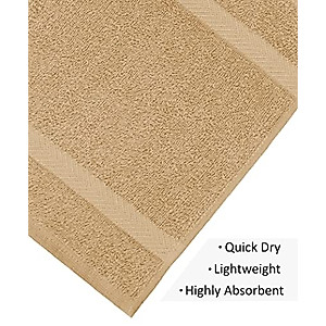 COTTON CRAFT Simplicity Bath Towels Set -7 Pack- 27x52-100% Cotton Bath Towel - Lightweight Absorbent Soft Easy Care Quick Dry Everyday Luxury Hotel Spa Gym Shower Beach Pool Camp Travel Dorm - Linen