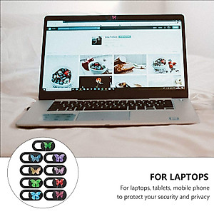 SOLUSTRE 9pcs Lens Cover Webcam Cover Cover Computer Tablet Cam Cover Limpiador De Tablet Privacy Cover Slide Heart-shaped Laptop Lens Cap Slideshow Slider Abs