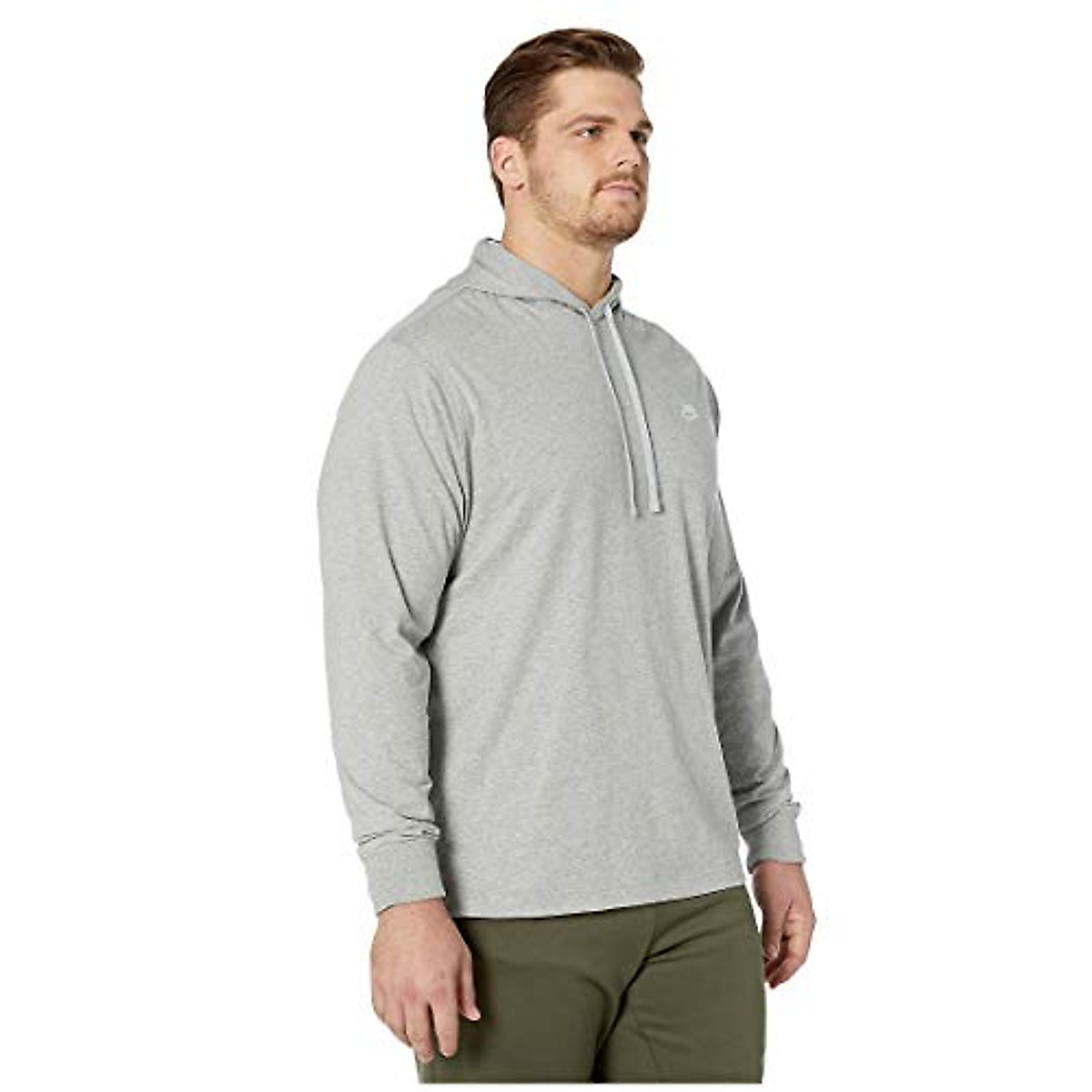 Nike Men's Sportswear Club Jersey Pullover Hoodie, Fleece Hoodies for Men, Dark Grey Heather/White, XL