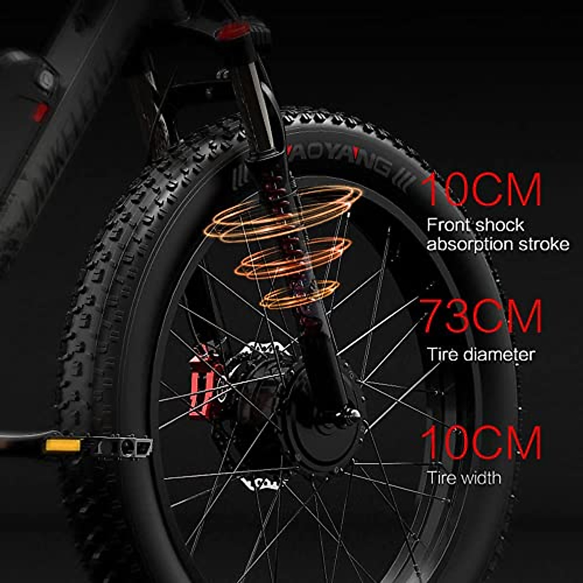 iRonsnow LANKELEISI Newest Dual Motors MTB, Shimano 7 Speed E-Bike Hydraulic Disc Brake, 90-100NM 20AH 2000W 26" Fat Tire Electric Bike 35MPH, Electric Bicycle for Adults (Blue/Black)