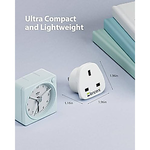 LENCENT UK to US America Plug Adapter, 2 Pack Grounded USA Visitors Travel Converter, Converts All Type G Plugs from United Kingdom UK Singapore Malaysia UAE Ireland Malta Hongkong and etc. (Type B)