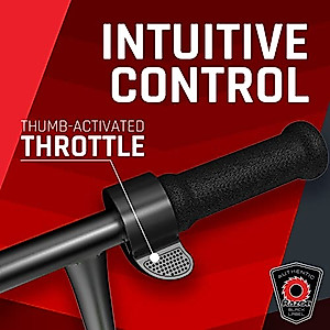 Razor Black Label E100 Electric Scooter for Kids Age 8 and Up, 8" Pneumatic Front Tire, Power Core High-Torque Hub Motor, Up to 10 mph, All-Steel Frame