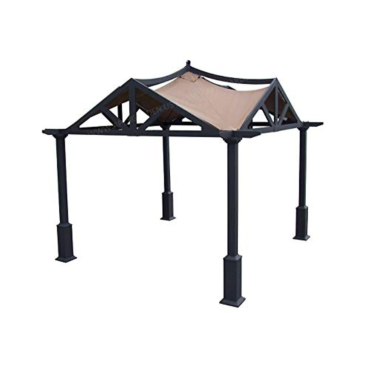 APEX GARDEN Replacement Canopy Top for Lowe's 10 ft x 10 ft Gazebo #GF-12S039B / GF-9A037X (Brown)