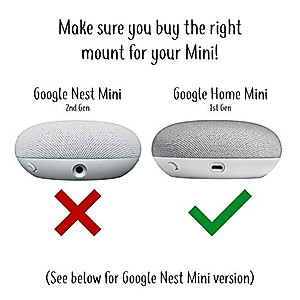 Dot Genie Google Home Mini (1st Gen) Backpack: The Simplest and Cleanest Outlet Wall Mount Hanger Stand for Home Mini (1st Gen) - No Cord Wrapping Required - Designed in USA (White)