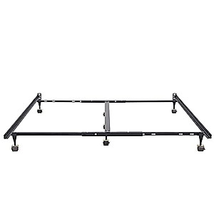 Classic Brands DeCoro Universal Heavy-Duty Metal Bed Frame | Adjustable Width Fits Twin, Twin XL, Full, Queen, King, California King, Black (J02255-0013)