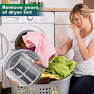 Sealegend 2 Pieces Dryer Vent Cleaner Kit Vacuum Attachment Hose with Brush, Dryer Cleaning Brush Lint Remover Hose