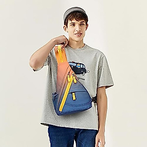 KL928 Sling Bag - Small Crossbody Backpack Shoulder Casual Daypack Rucksack for Men Women