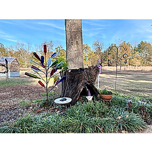 The Big Daddy Bottle Tree | Outside Yard Garden Decor | No Assembly Required | Displays 25 Bottles | 5 ft (60") Tall | Heavy Duty Welded Solid Raw Steel | Unpainted | Made in Mississippi USA