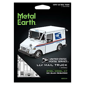 Metal Earth USPS LLV Mail Truck 3D Metal Model Kit Fascinations