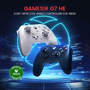 GameSir G7 HE Wired Xbox Controller, Officially Licensed Controller for Xbox Series X|S, Xbox One, Windows 10|11, PC, Video Game Controller with Hall Effect Sticks (Black)