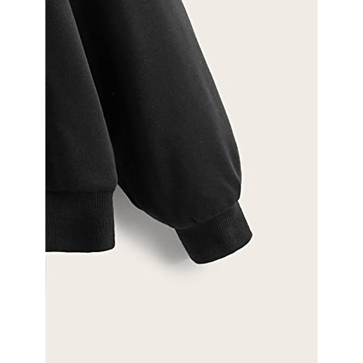 Milumia Girl's Cute Hoodie Heart Print Pocket Front Sweatshirts Drop Shoulder Casual Pullovers for Kid's Fall Outfits A Black