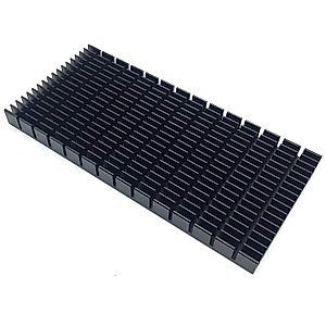 Aluminum Heat Sink Heatsink Module Cooler Fin Heat Radiator Board Cooling for Amplifier Transistor Semiconductor Devices Black Tone 150mm (L) x 70mm (W) x10mm (H)
