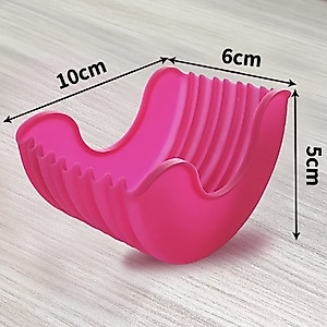 YFEIQI Contact-Free Burger Holder Clip, Retractable-Reusable-Washable Food Grade Silicone Hamburger/Sandwich Clip, Burger Holder Box