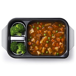 Presto 04634 Bento Electric Cooker - Compact Dual Compartment Cooker for Ramen, Eggs, Veggies and More, Perfect for Dorm Rooms, Includes Spoon/Fork