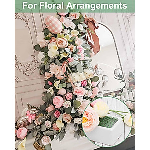 Mklsit Chicken Wire for Floral Arrangements, 15.7 x 157 Inches Green Floral Chicken Wire Mesh, 0.6 Inch Hexagonal Galvanized PVC Coated Chicken Wire Netting Fence for Crafts Poultry Garden