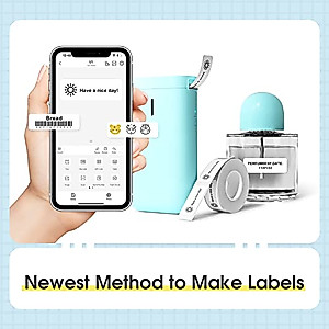 NIIMBOT Label Maker Machine with Tape D11 Portable Wireless Connection Label Printer Multiple Templates Available for Phone Pad Easy to Use Office Home Organization USB Rechargeable