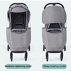 Stroller Rain Cover Universal Pram Buggy Rain Shield Waterproof Stroller Weather Shield Baby Pushchair Cover with Canopy Window