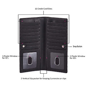 Real Leather Crossbody Handbags and Purses Bag for Women Combo Bundle Set with Long Bifold Slim Wallet RFID Blocking