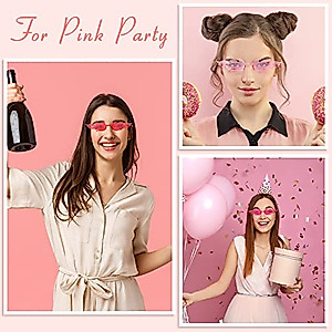 EBOOT 8 Pairs Fire Flame Glasses Rimless Fire Flame Sunglasses for Women Men Summer Beach Wedding Accessory (Bright Color)