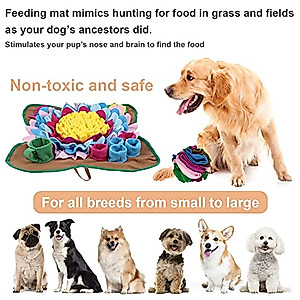 TWOPER Pet Snuffle Mat for Dogs Sniffle Interactive Treat Game for Boredom Anxiety Relief Dog Feeding Mat Enrichment Dog Puzzles for Smart Dogs Encourages Natural Foraging Skills & Mental Stimulation