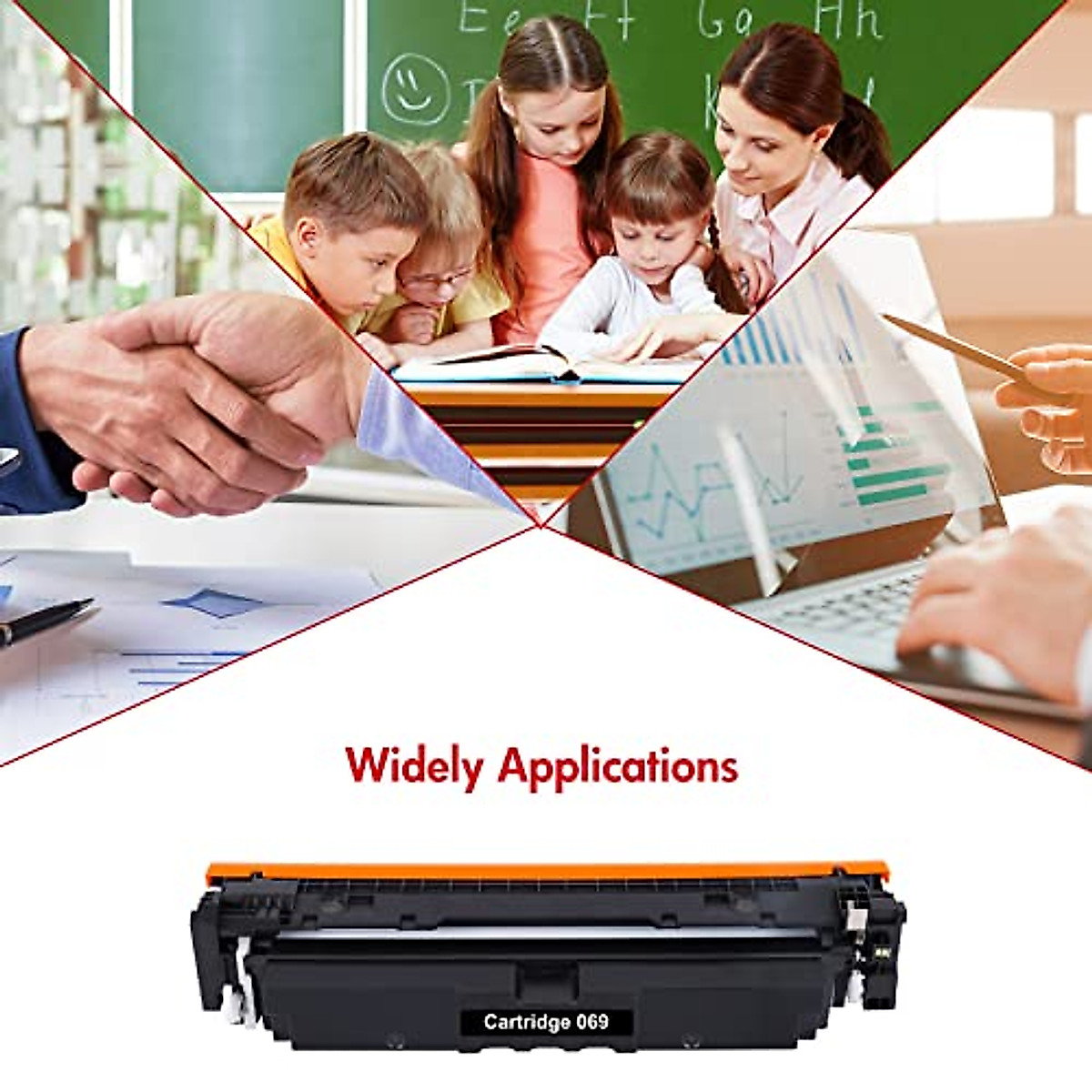 069 069H Black Toner Cartridge 1-Pack Replacement for Canon 069 Toner Cartridge for Canon imageCLASS MF753Cdw MF751Cdw LBP674Cdw Series Printer Ink