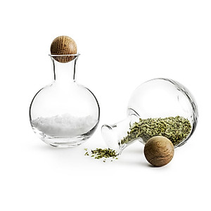 Sagaform Spice and Herb Nature Collection Storage Bottles, 4 1/8-Inch, Clear