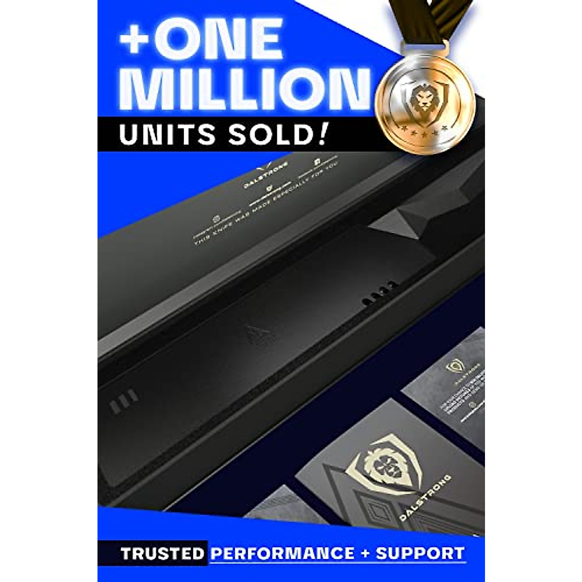 Dalstrong Shadow Black Series Black Titanium Nitride Coated High Carbon 7CR17MOV-X Vacuum Treated Steel Chef Kitchen Knife, 8 Inches, Sheath Included