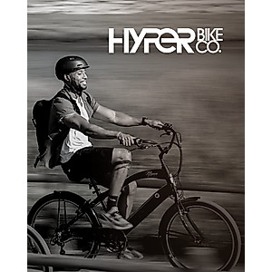 Hyper Bicycles E-Ride 26" Men's 36V Electric Cruiser E-Bike with Pedal-Assist, 250W Motor, Black