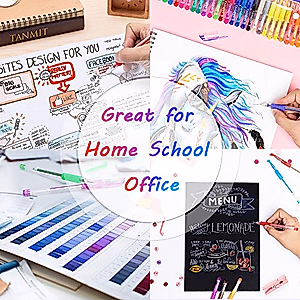 TANMIT Gel Pens, 36 Colors Gel Pens Set for Adult Coloring Books, Colored Gel Pen Fine Point Marker, Great for Kids Adult Doodling Scrapbooking Drawing Writing Sketching