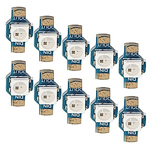 WS2812 RGB LED Module, Low Drive Voltage Simple Circuitry 10Pcs WS2812 LED Module PCB for Microcontroller