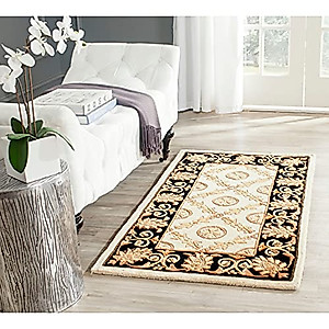 Safavieh Naples Collection 2' x 3' Burgundy/Black NA521B Handmade Traditional Premium Wool Accent Rug