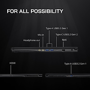 MSI GF63 Thin Gaming 15.6" FHD Laptop, Intel Core i5-10300H Processor, 32GB DDR4 RAM, 1TB PCIe SSD, Backlit Keyboard, GeForce GTX1650 Max-Q Graphics, HDMI, Win 10, Black, 128GB Hotface Extension Set