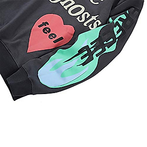 Arnodefrance Men Lucky Me I See Ghosts Hoodie Grey