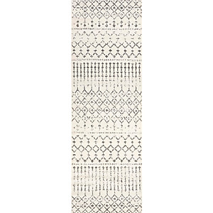 nuLOOM 2x12 Moroccan Blythe Area Rug, Grey, Faded Bohemian Design, Stain Resistant, For Bedroom, Dining Room, Living Room, Hallway, Office, Kitchen, Entryway