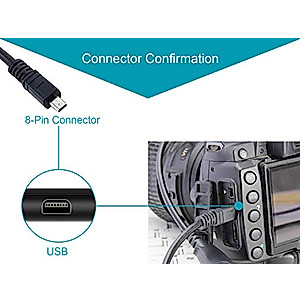 MaxLLTo USB PC Data Cable Cord Lead for Panasonic Camera Lumix DMC-SZ1 DMC-SZ7 a/p/gk/b