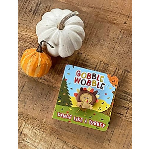 Gobble Wobble Finger Puppet Thanksgiving Board Book Kids Ages 0-4 (Children's Thanksgiving Interactive Finger Puppet Board Book)
