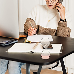 Glass Hourglass Timer Liquid Hourglass Liquid Motion Timer Hourglass Bubble Singing Hourglass Home Decorations Birthday Gifts (Pink) Water Wiggler