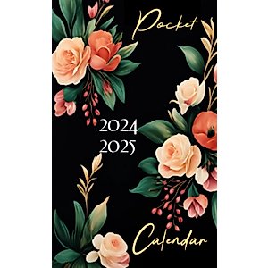 2024-2025 Pocket Calendar For Purse: Keep Your Life Organized with Our Compact and Portable Floral 2 Year Monthly Planner 2024-2025
