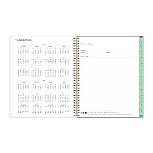 2024 Blue Sky™ Sophie Frosted Weekly/Monthly Planning Calendar, 8-1/2" x 11", Multicolor, January to December 2024, 1400