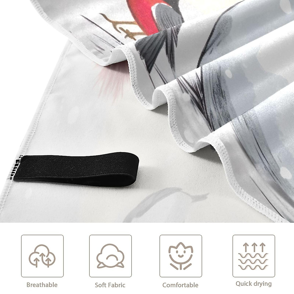 New Year Happy Snowman Christmas Beach Towel Sand Free Beach Blanket Beach Towels Oversized Quick Dry Towel Pool Towels Travel Towel for Women Men Sports Gym Swimming Camping Beach Essentials M