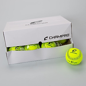 Champro Synthetic USSSA Fast Pitch Ball, Optic Yellow, 12-Inch (Pack of 12)