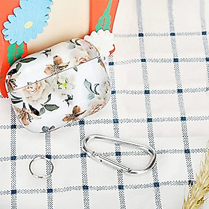 AirPods Pro 2nd Generation/1st Generation Case-KOREDA Cute Printed Design Hard Case for Airpods Pro 2, Shockproof Protective Cover for Airpods Pro Case (2022/2019) with Keychain for Girls Women Men