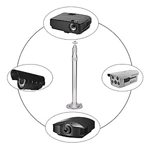 Mini Projector Wall Mount, Universal Projector Ceiling Mount, 360° Rotatable Head with Extendable Length, Projector Stand Fits Flat or Sloped Ceiling Height for LCD DLP Projectors