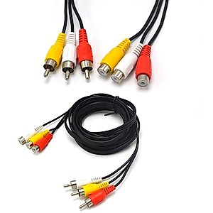 Padarsey® 10ft 3RCA Male to Female Audio Composite Extension Video Cable DVD