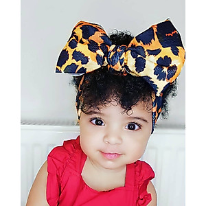 KIDOCHEESE Oversized Bows Baby Girl Headbands with Nylon Elastics, Large Hair Wraps and Accessories for Newborns, Infants, Toddlers
