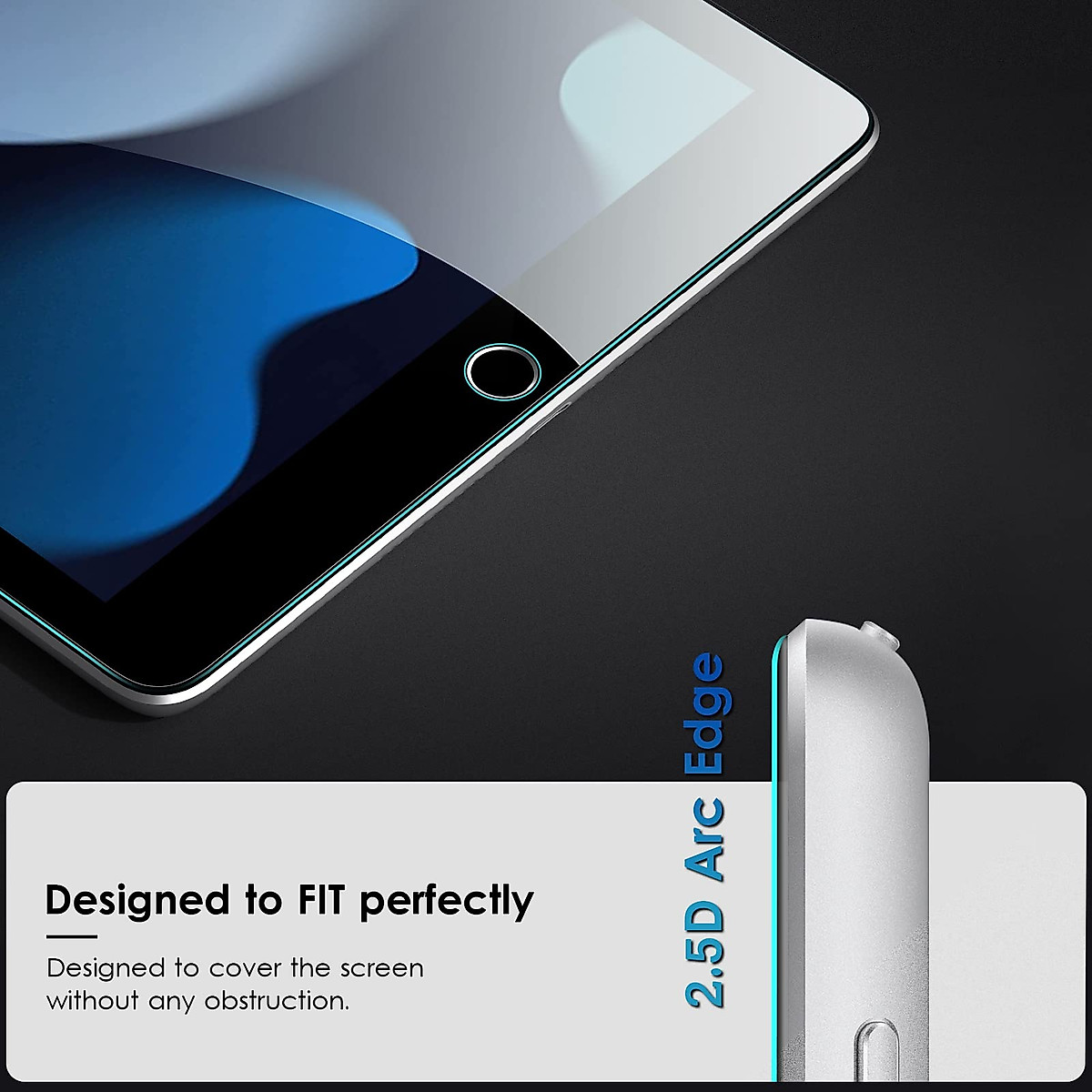 iPad 10.2 Inch Clear Bananas Case and 2 PC Tempered Glass