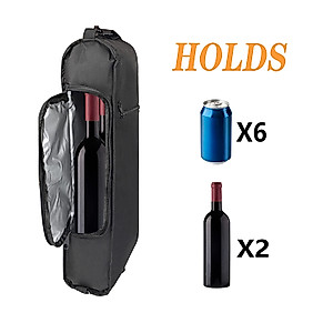 TUYUU Golf Cooler Bag, 12 oz Capacity, Insulated, Holds 6 Cans or 2 Wine Bottles, Durable Oxford Cloth, Easy Carry