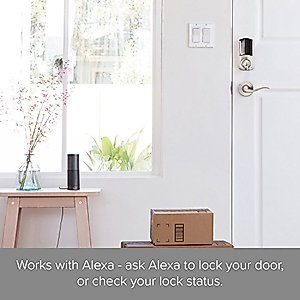 Kwikset Convert Smart Lock Conversion Kit (Amazon Key Edition – Amazon Cloud Cam Required), Compatible with Alexa in Satin Nickel
